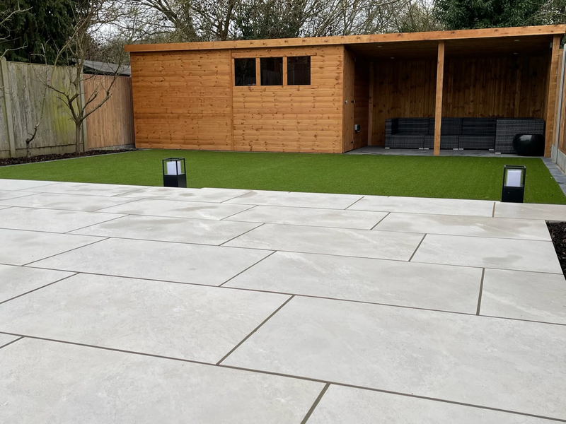 Himalayan White Outdoor Porcelain Paving Tiles - 900x600 - 20mm