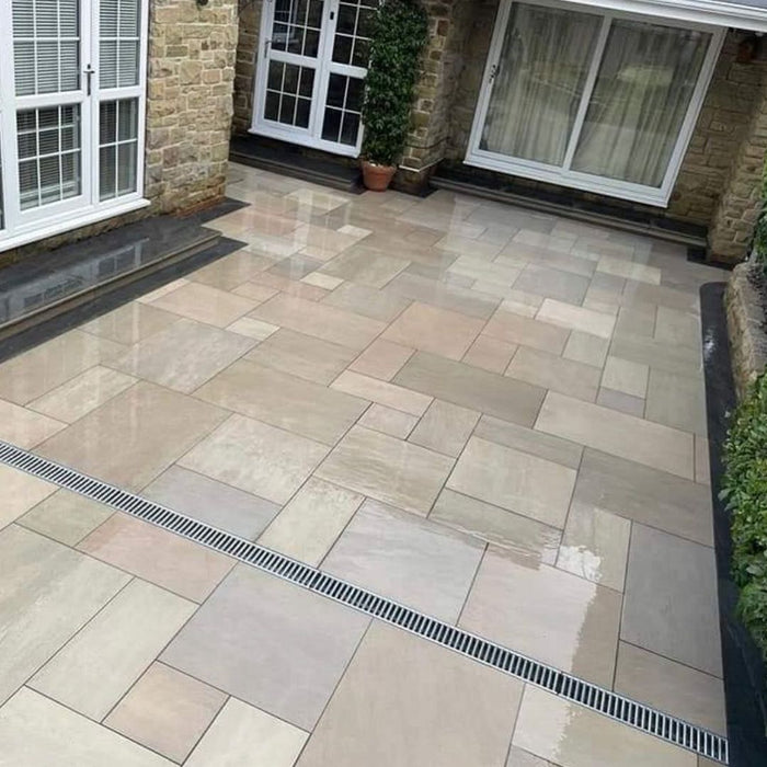 Raj Green Outdoor Porcelain Paving Tiles - Mix Paving - 20mm