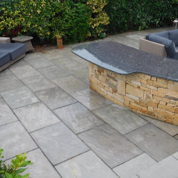 Kandla Grey Indian Sandstone Paving Slabs - Riven | 600x300 - 22mm ...