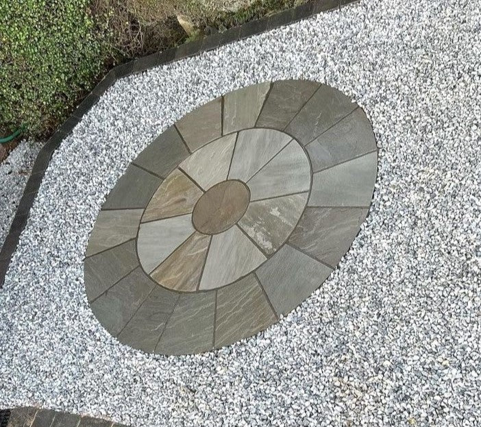 Kandla Grey Sandstone Circle - Handcut - 22mm Calibrated – Universal Paving