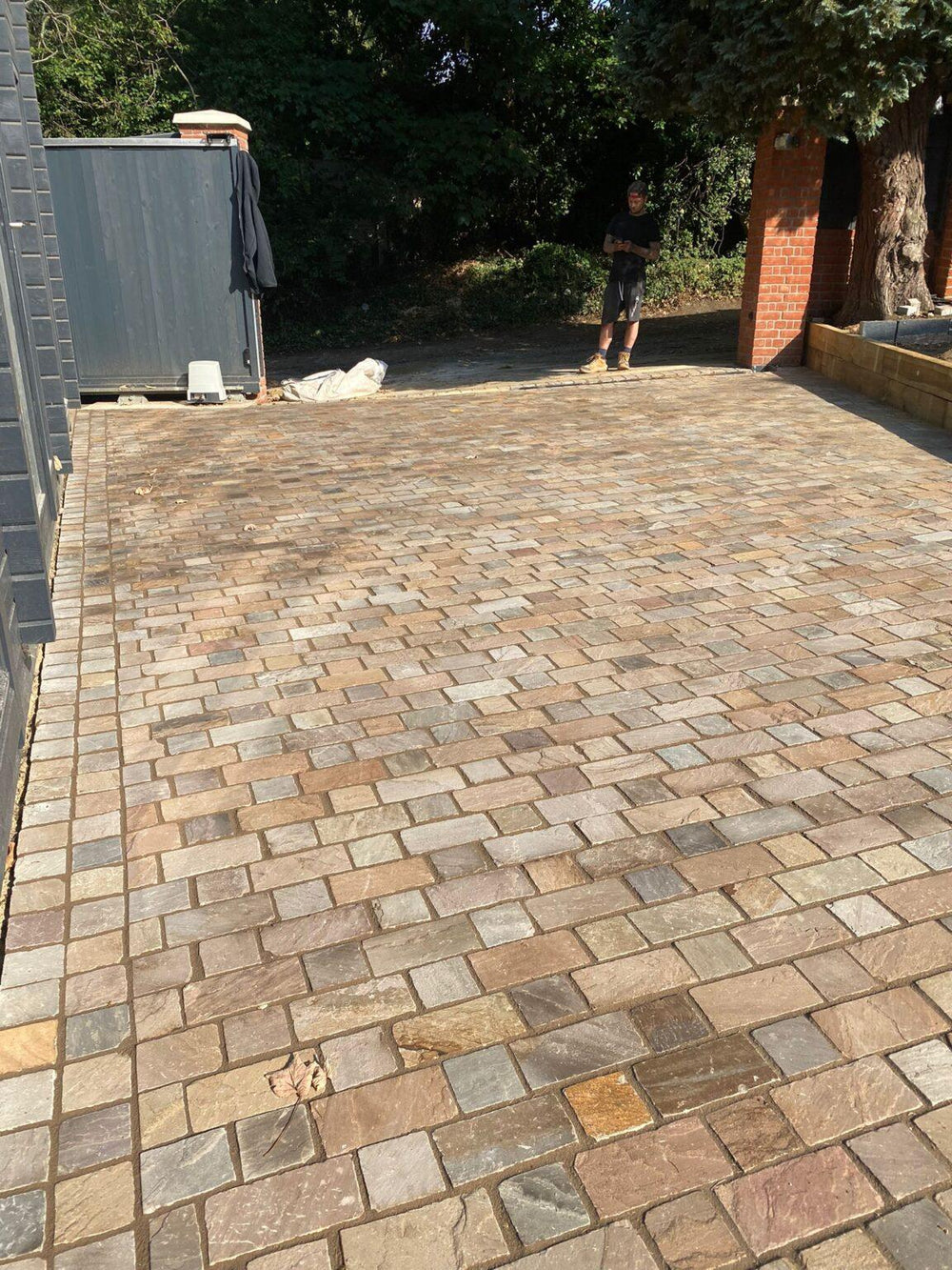 Raj Green Cobbles - Handcut | 10x10 cm - 40-50mm