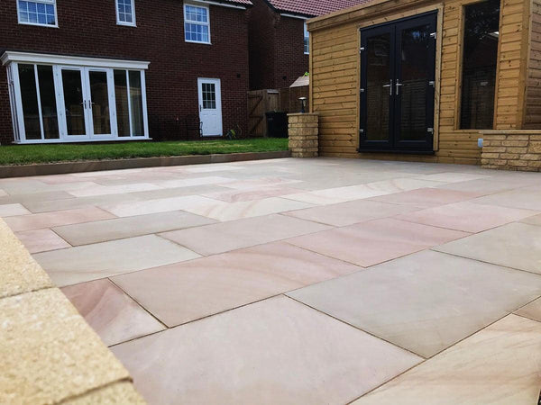 Rippon Buff Smooth Sandstone Paving Slabs | Sawn & Honed - 900x600 ...