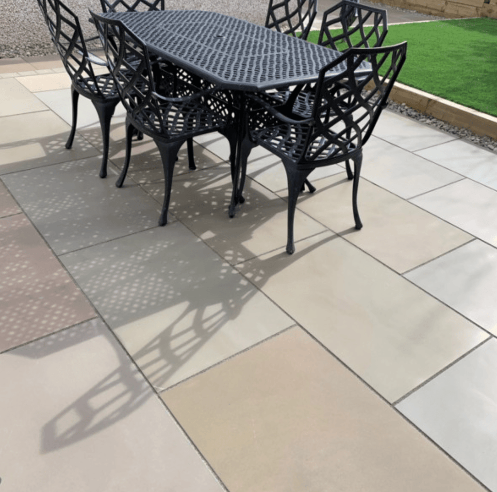 Raj Blend Smooth Sandstone Paving | Sawn & Honed- 900x600 - 20mm ...